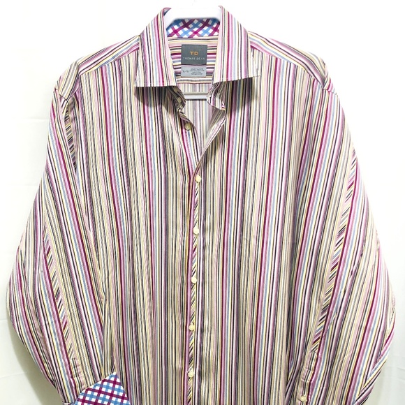 Thomas Dean | Shirts | Thomas Dean Mens Xltg Flip Cuff Shirt Pe9 | Poshmark